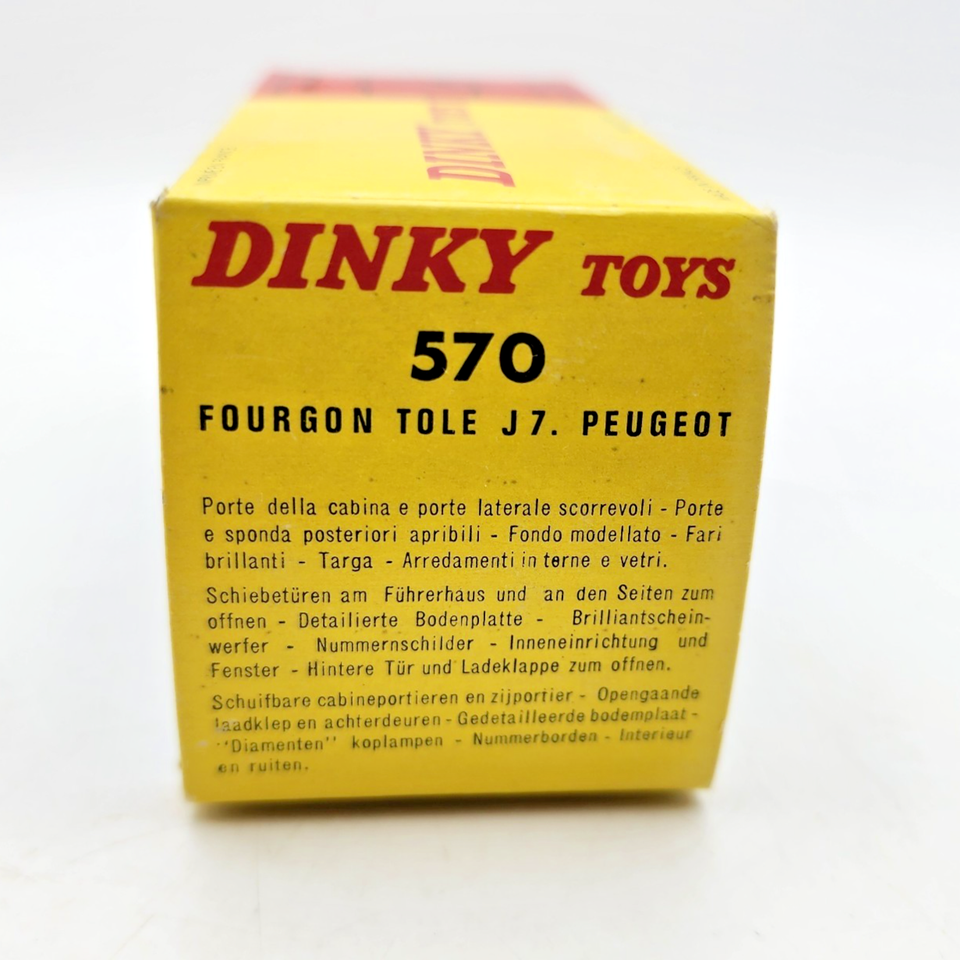 Vintage Dinky Toys 570 Fourgon Tole J7 Peugeot. New Mint France | eBay