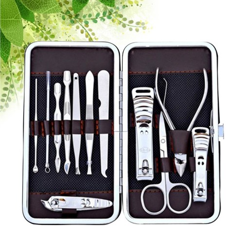 12pcs Stainless Steel Nail Clipper Cutter Trimmer Toenail Pedicure Ear ...