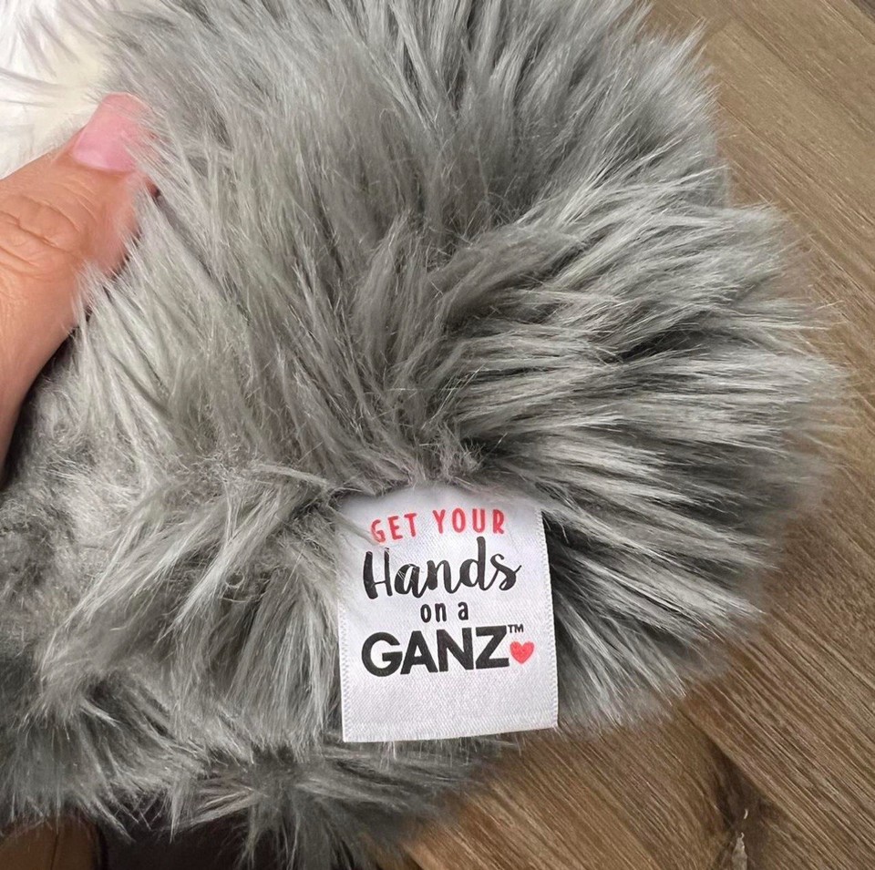 Ganz vintage Fluffy White and Gray sheepdog Plush Dog 11” | eBay