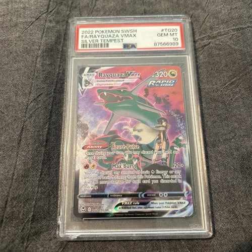 Rayquaza VMAX Full Art Ultra Rare Silver Tempest Card TG20/TG30 PSA 10 ...
