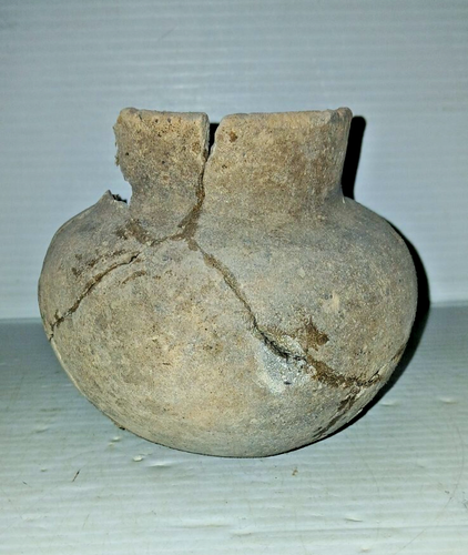 Pre-Columbian Native American Indian Mississippian Partial Pottery Jar ...