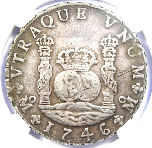 1746 Mexico Pillar Dollar 8 Reales Silver Coin (8R) - Certified NGC AU ...