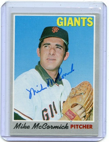 1970 TOPPS BASEBALL #337 MIKE McCORMICK AUTOGRAPH, SAN FRANCISCO GIANTS ...
