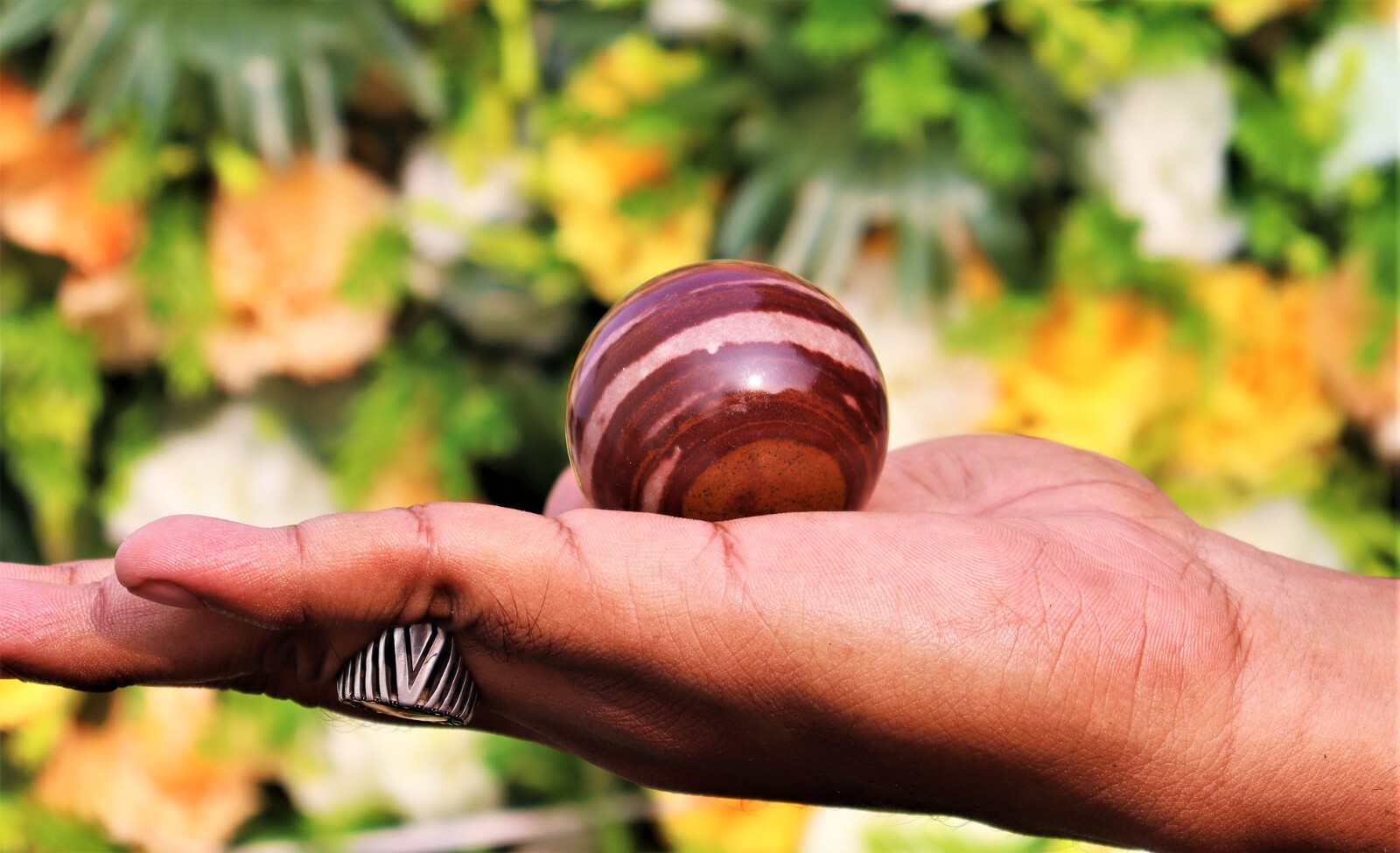 50MM Narmada Stone Narmadeshwar Crystal Healing Sphere Chakra Gemstone ...