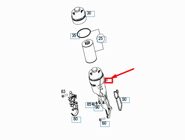 NEW MERCEDES-BENZ C W204 OIL FILTER HOUSING ASSEMBLY A1561800410 ...