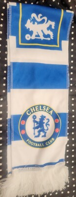 Chelsea Light Blue Soccer Scarf Lightweight 56 Inch Scarf Football ...