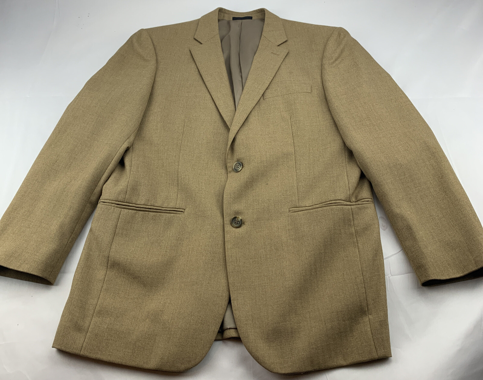 Andrew Fezza Mens Blazer 40R Brown Tan Polyester Sport Coat 2 Button Jacket | eBay
