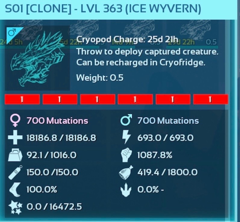 TOP STATS 18k 1087m Solid Red Ice Wyvern Pair Ark Survival Ascended PVE ASA | eBay