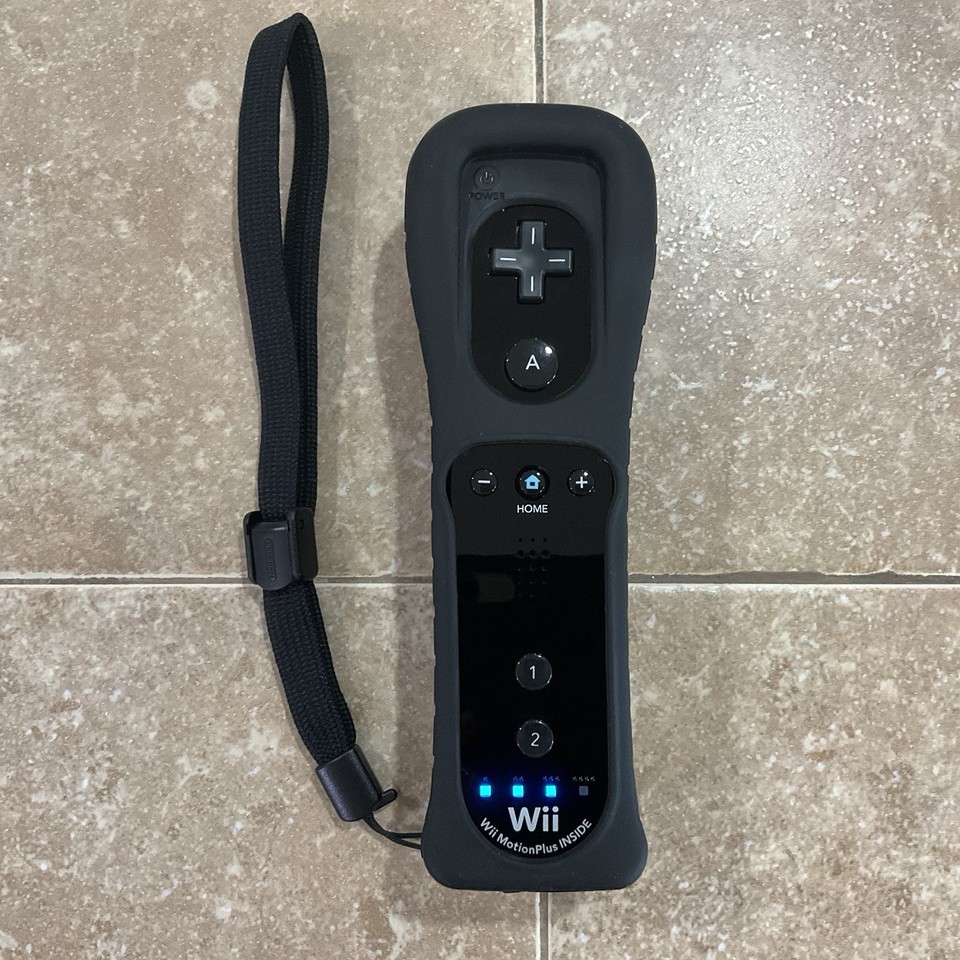 Nintendo Wii Black Wii Motion Plus Remote Controller (RVL-036) OEM ...