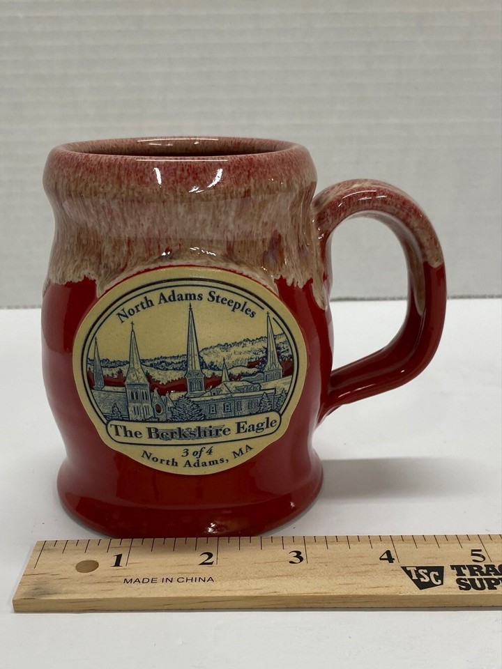 Deneen Earthenware Handthrown Red Pottery Mug North Adams Steeples, N ...