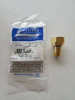 Western Adaptor 306 CGA 520 B Acetylene Cylinder to 200 MC Acetylene ...