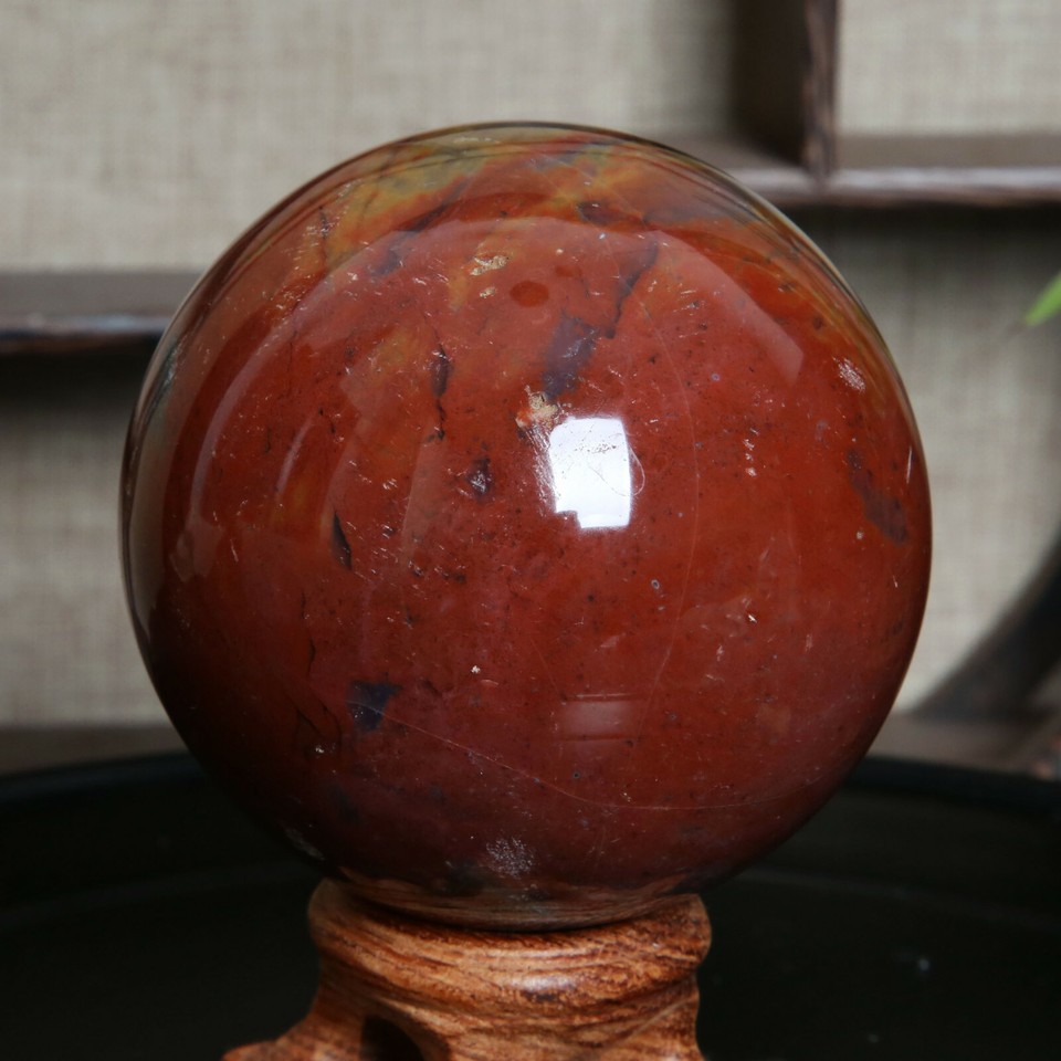 A9273-75mm-575gAmazing natural Ocean Jasper Orbicular Sphere Reiki ...