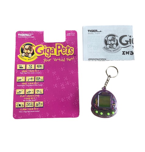 Open 1997 Giga Pets Digital Doggie Tiger Electronics Virtual Pet Dog ...