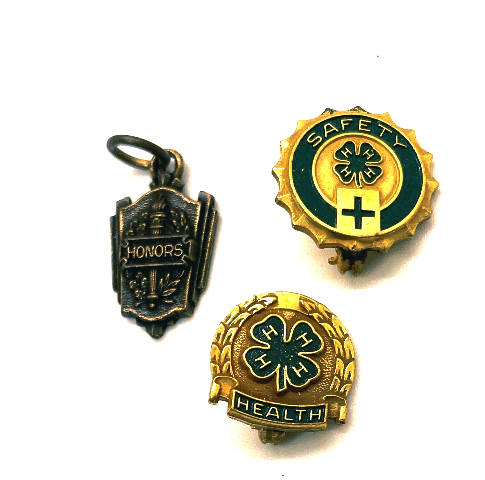 4-H Honor Pins 1/20 10K Eli Lilly & General Motors + Honors Charm ...
