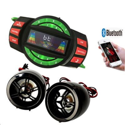 Motorcycle Bluetooth Wireless Speakers Audio System Stereo USB SD Radio ...