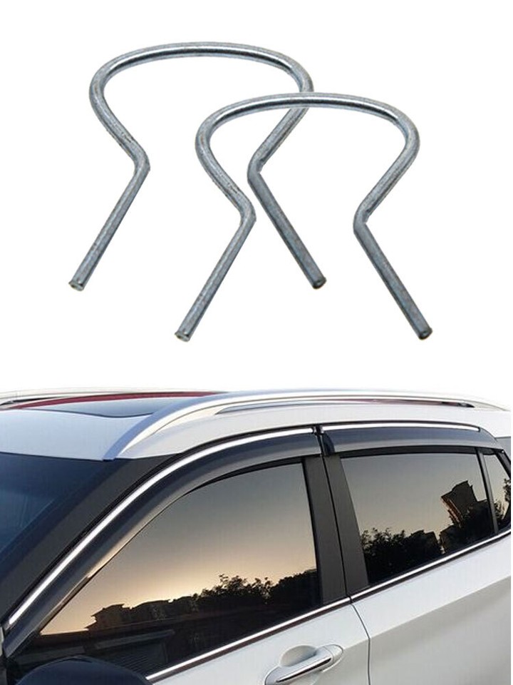 2x Car Door Window Metal Clips Crank Retainer Roll Up Winder Handle ...