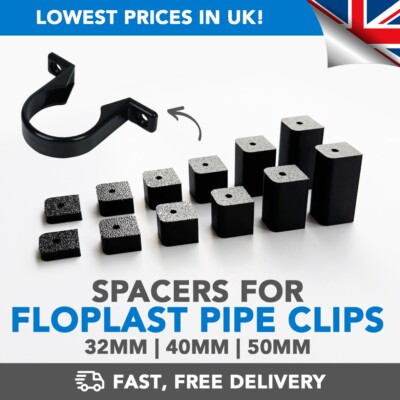 Spacer For Floplast Pipe Clips Brackets 32mm 40mm 50mm - Various Sizes ...