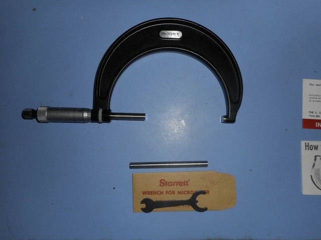 STARRETT Micrometer 3-4" CATALOG NO 436RL-4 w/ Wrench for sale online ...