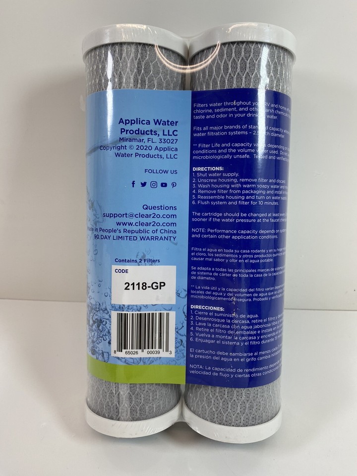 Clear2O Advanced CTO1102 Solid Carbon Filter Cartridge Whole House 10 ...