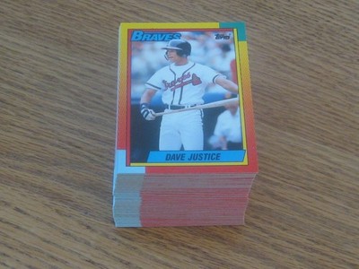DAVE JUSTICE 1990 Topps Traded Baseball Rookie Card Lot x 100 BRAVES | eBay