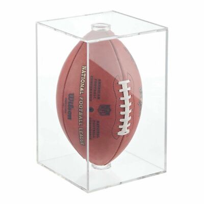 BallQube Football Holder Sports Memorabilia Display Case Box | eBay