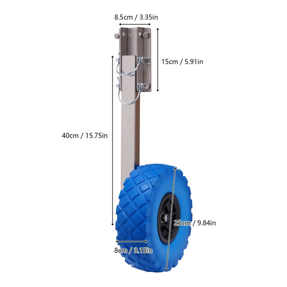 Stainless Launching Wheels Inflatable Boat Transom Wheel Fold Dinghy ...