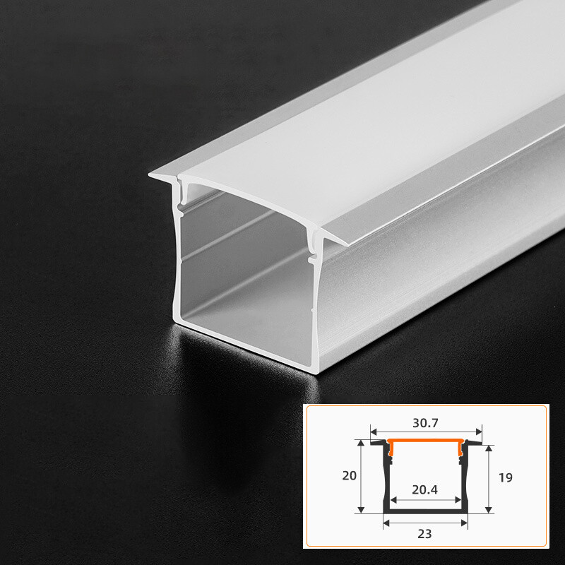 10Pcs 3.3ft Each LED Aluminum Profile Channel Holder with Cover for LED ...