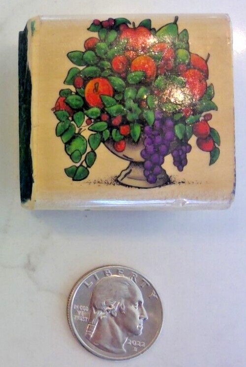 Sky Kids Bowl Of Fruit Plant Rubber Stamp 1998 Wood #B111-1- many ...