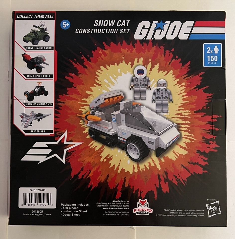 2020 GI Joe Snow Cat Snowmobile 150 pcs Construction Set & 2 Mini ...