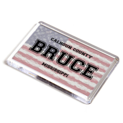 FRIDGE MAGNET - Bruce - Calhoun, Mississippi - USA Flag | eBay UK