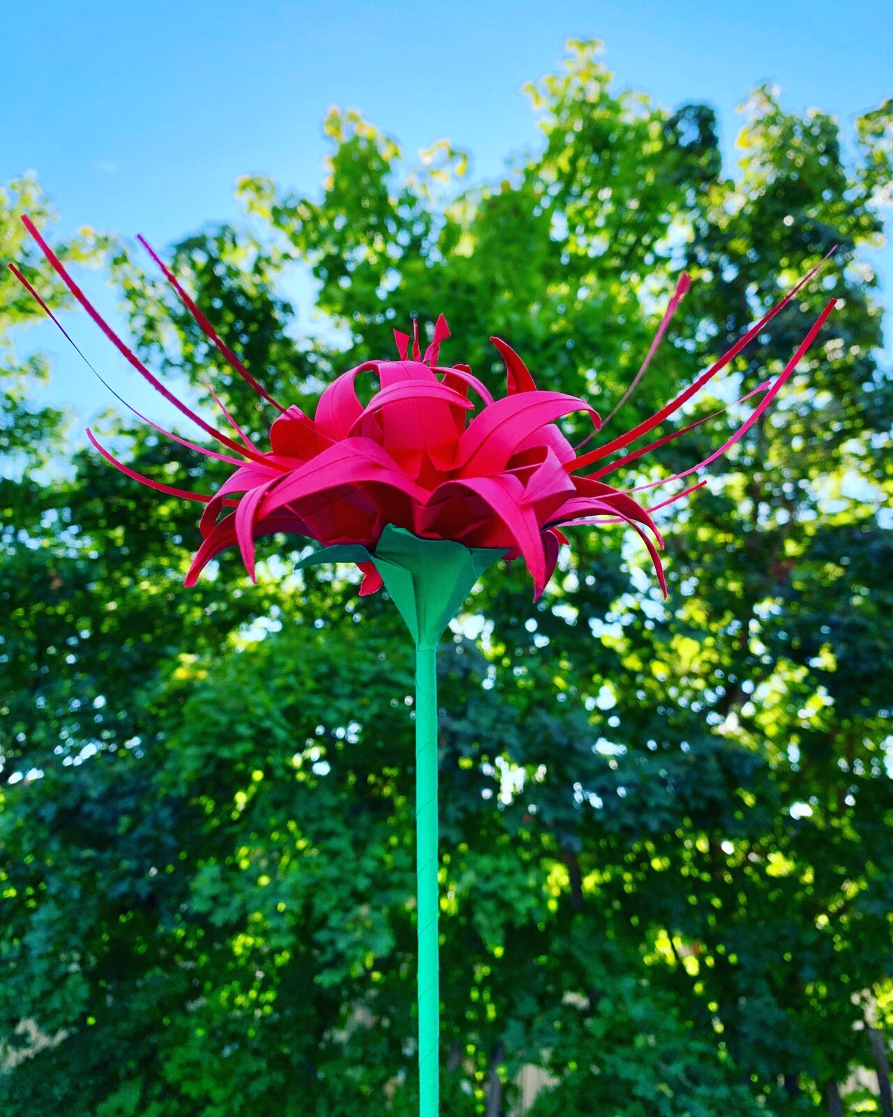 Origami spider Lily Paper Flower Centerpiece wedding anniversary decor ...