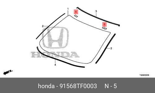 Genuine OE Clip Plastic 91568TF0003 For Honda 91568T-F0003 | eBay.de