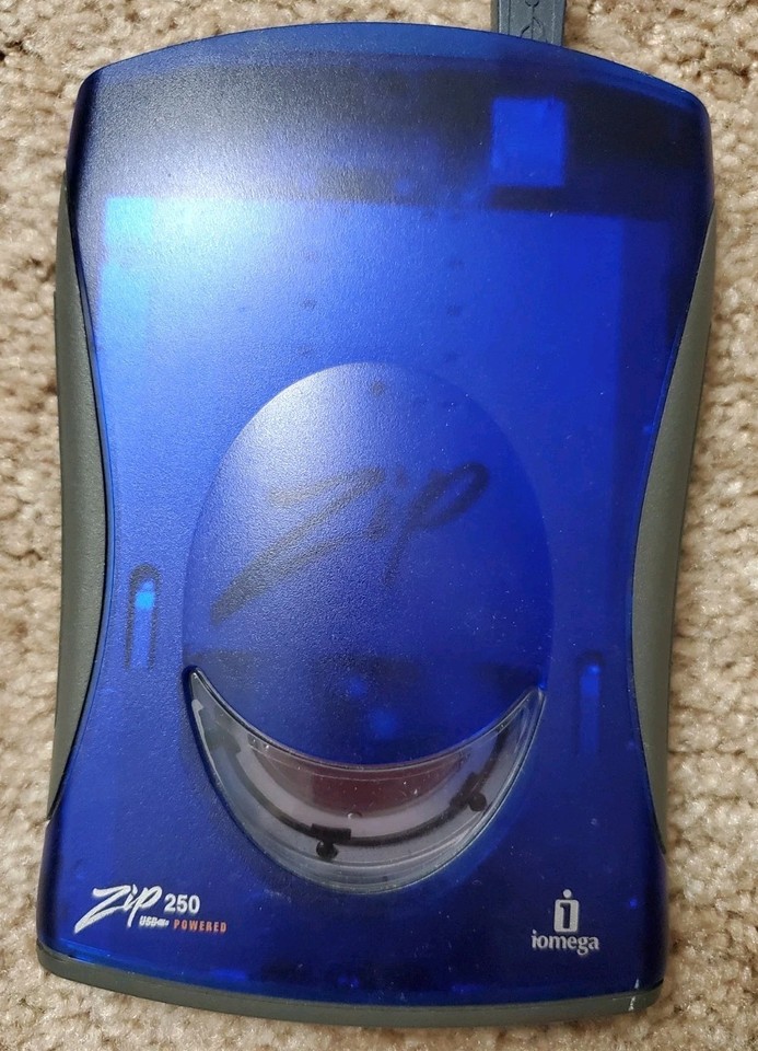 Iomega Zip 250 USB Power External Disk Drive 250MB Z250USBPCMBP w/ USB ...