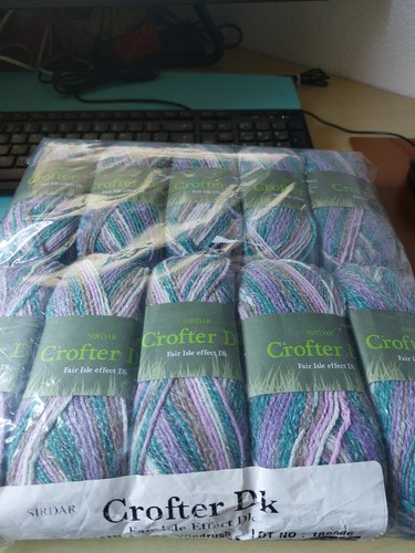 SIRDAR CROFTER FAIR ISLE EFFECT YARN 10 x 50 gram BALLS "WINDRUSH" SEE ...