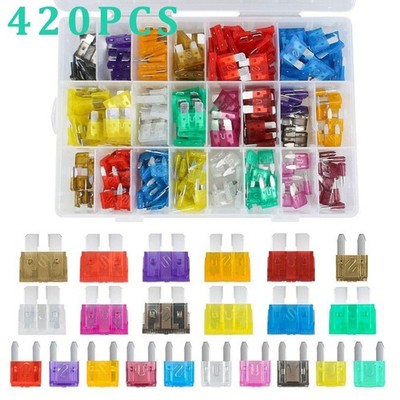 420Pcs 12V Auto Blade Fuse Assortment Kit Set Car Truck Motorcycle RV ...