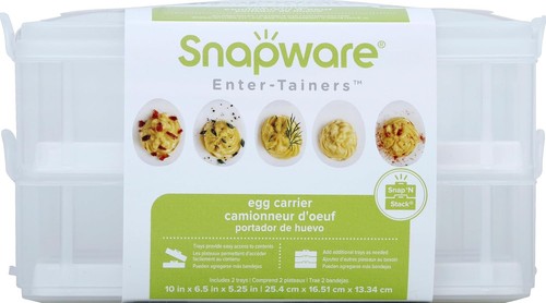 Snapware Snap 'N Stack 2 Layer Food Storage W/ Egg Holder Trays Medium ...