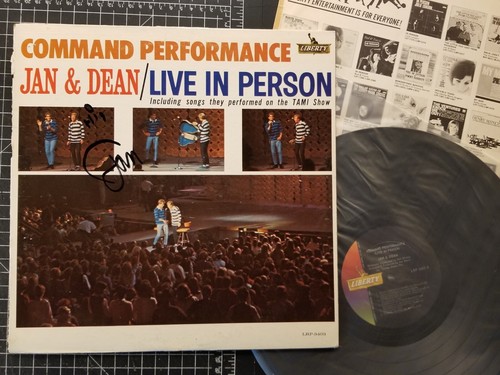 JAN & DEAN Command Performance LP SIGNED 1965 w/ INNER Autographed LIBERTY Album | eBay