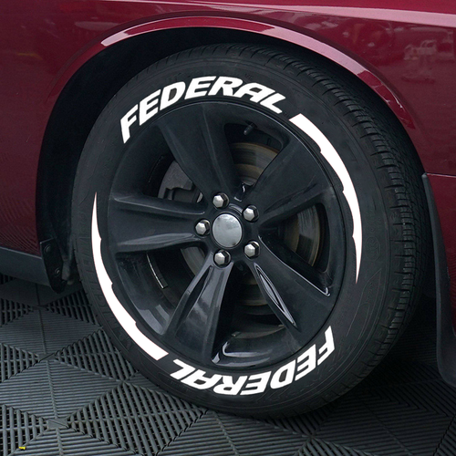 FEDERAL Tire Lettering Sticker 1.06'' 14''-22'' With Transfer Film 8 ...