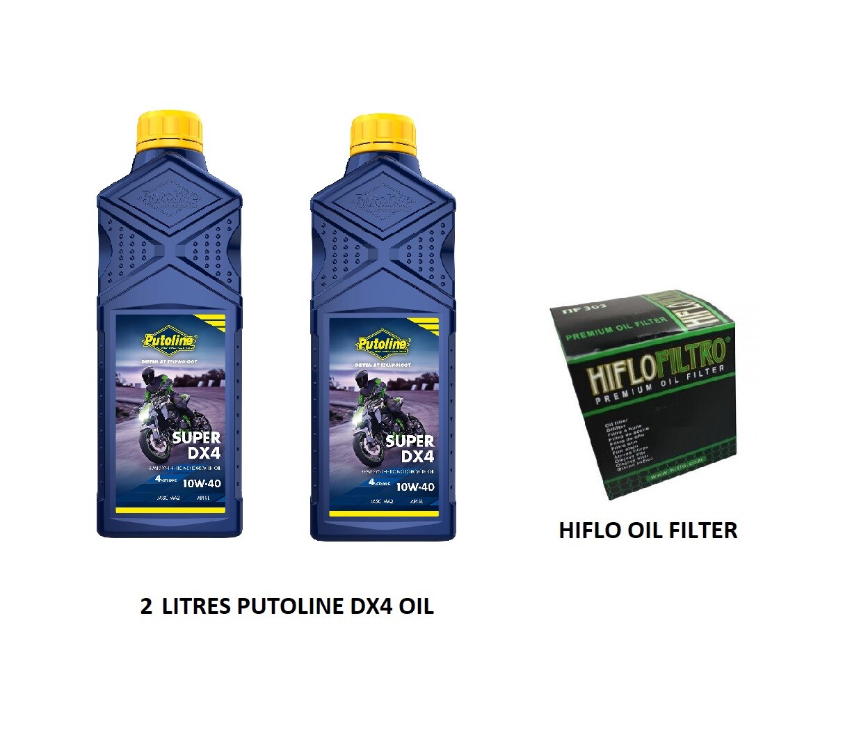 Oil and Filter Kit For MZ/MUZ RT 125 2000-2008 PUTOLINE DX4 10W40 Hiflo ...