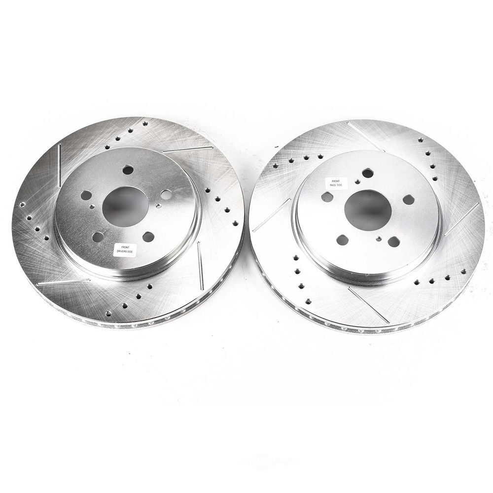 Disc Brake Rotor Set-Front Drilled, Slotted and Zinc Plated Brake Rotor ...
