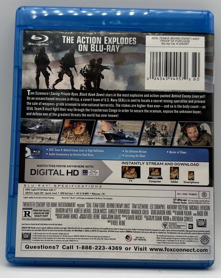 Seal Team 8 Behind Enemy Lines Blu Ray Widescreen Tom Sizemore 2014 | eBay