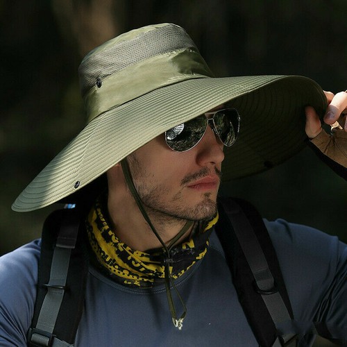 Brim Boonie Hat UPF 50+ Mesh Bucket Outdoor Caps Tactical Camo 15CM ...