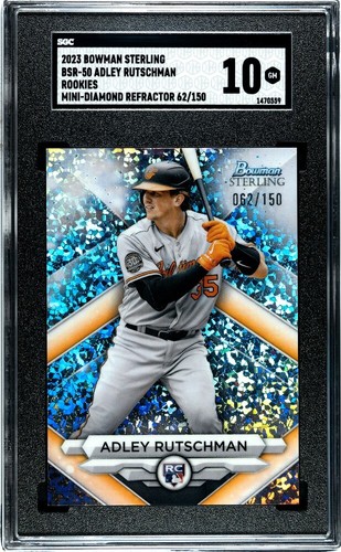 Adley Rutschman Mini Diamond RC /150 🔥2023 Bowman Sterling 🔥 SGC 10 ...