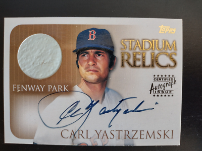 1999-2000 Topps Stadium Autograph Relics #SR2 Carl Yastrzemski - Fenway ...