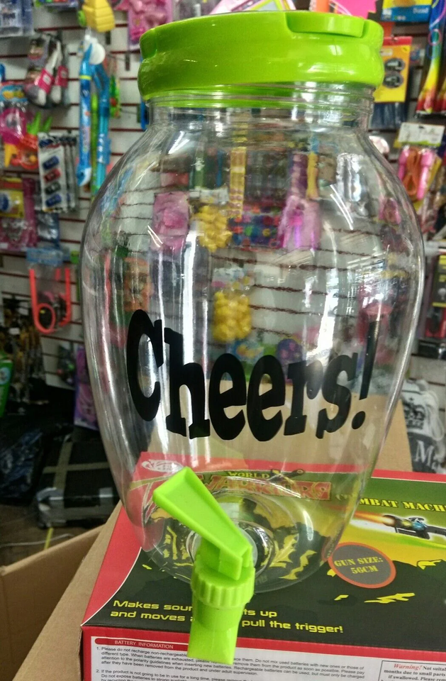 5 LITRE PLASTIC DRINKS DISPENSER PARTY KITCHEN BEVERAGE COCKTAIL JAR ...