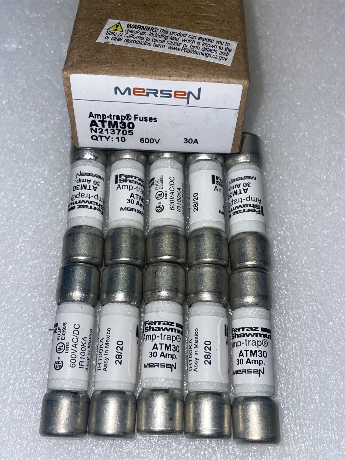 30 A Mini Fuse Ferraz Shawmut (Mersen) ATMR-30 30 Amp 600V Fast-Acting ...