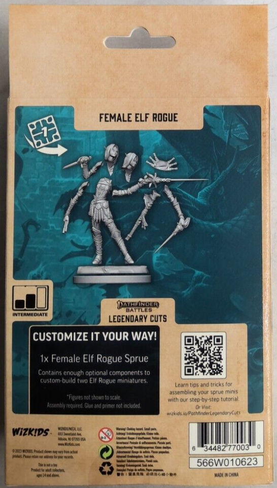 PATHFINDER BATTLES LEGENDARY CUTS MINIATURES BRAND NEW ~ ELF FEMALE ...