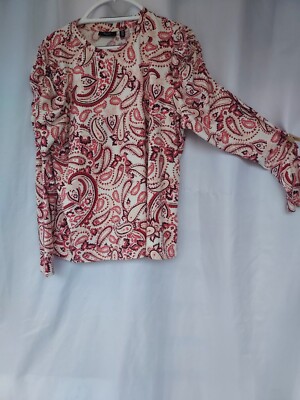 Ella blouse 1X Multi Colored paisley Psychedelic / Hippy print Stretchy ...