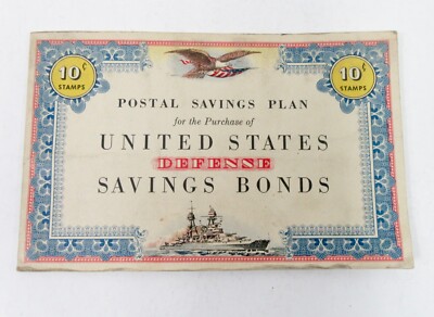 VINTAGE U.S. SAVINGS BONDS BOOKLET WWII WITH 10 STAMPS! | eBay