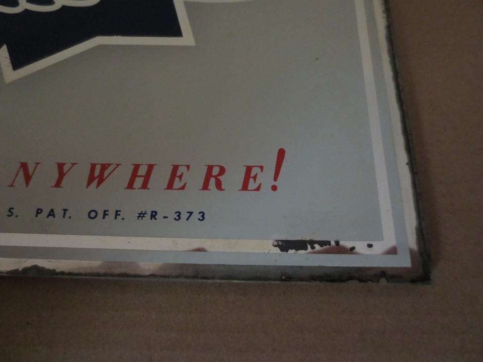 Vintage Pabst Blue Ribbon ROG "Finest Beer Severed...Anywhere" Bar Sign ...